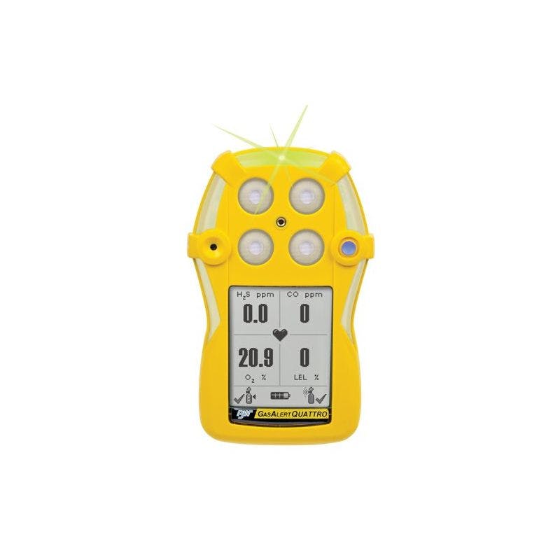 BW GasAlert Quattro Multi Gas Detector for LEL/H2S/CO/O2