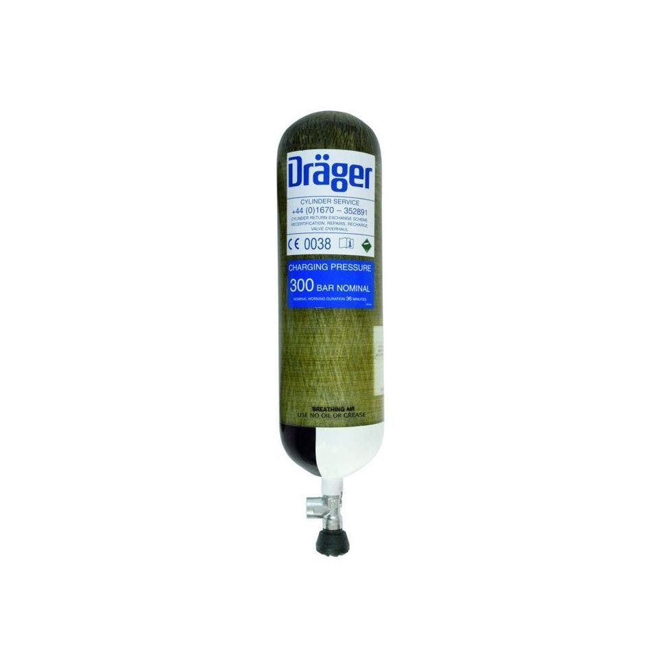 Drager 6L 200 bar (In-Line Valve) - Steel