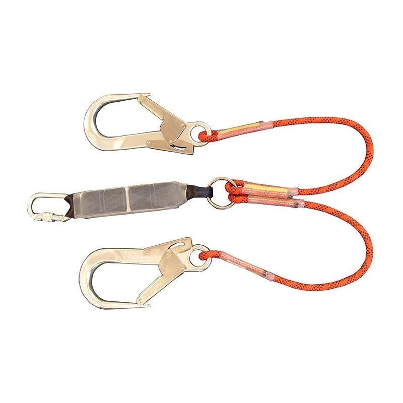 Abtech 1.25m Twin Rope Fall Arrest Lanyard Karabiner & SH